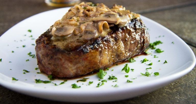 Broiled Steak with Shiitake Mushroom Sauce- Paleo Recipe