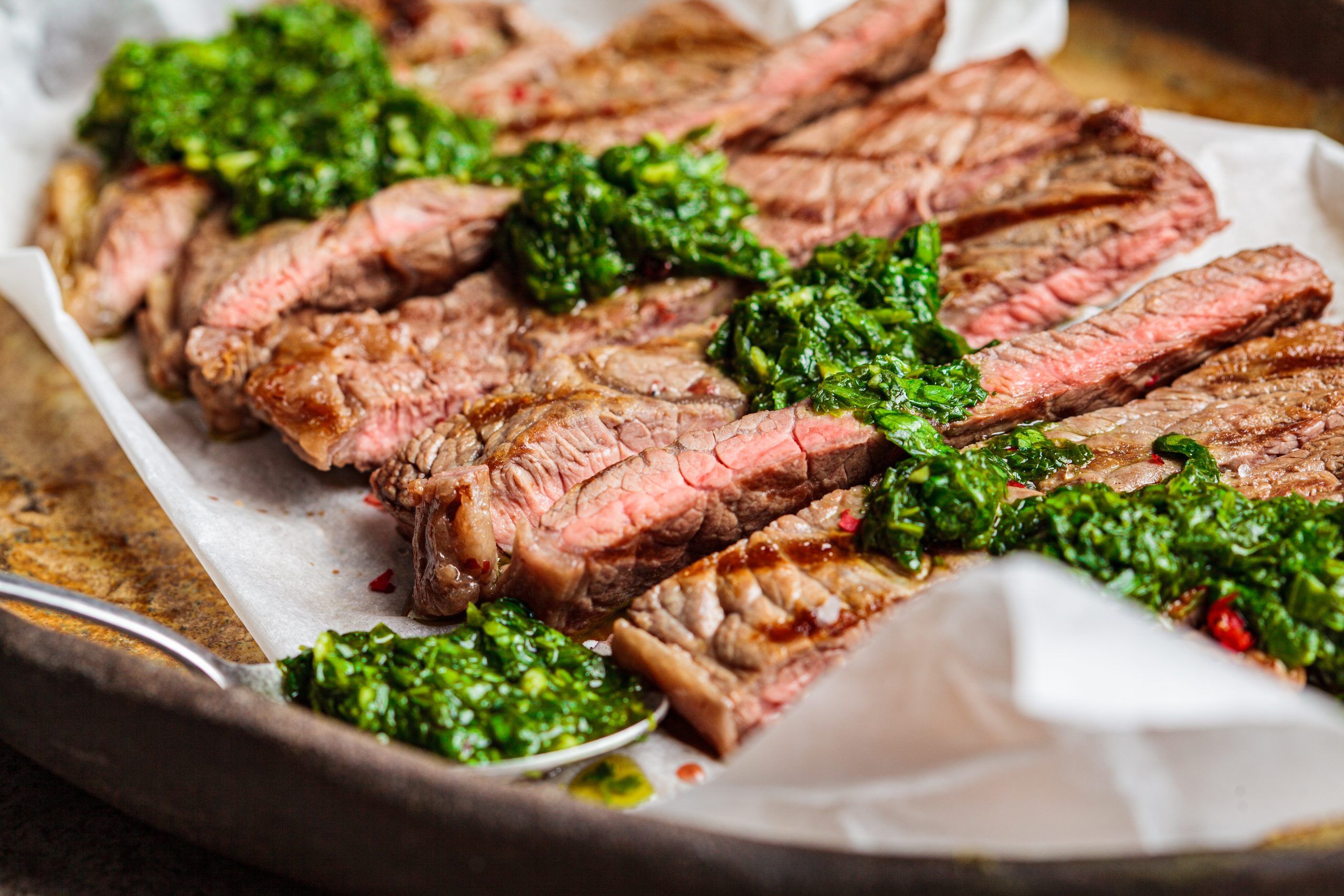 Lean Steak with Healthy Pistachio Pesto- A Paleo Recipe